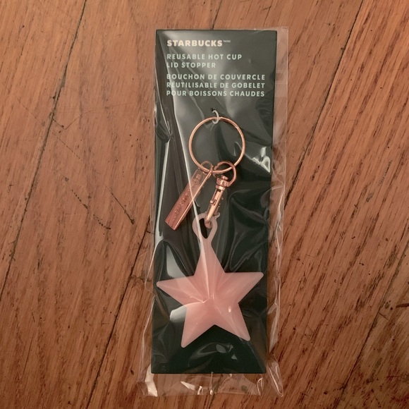 Starbucks | Dining | Starbucks Pink Star Keychain Hot Cup Lid Stopper ...